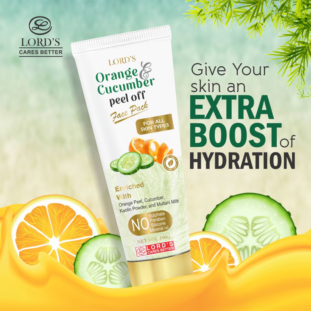 Orange and Cucumber Peel Off face pack (100g) – LORDS CARES